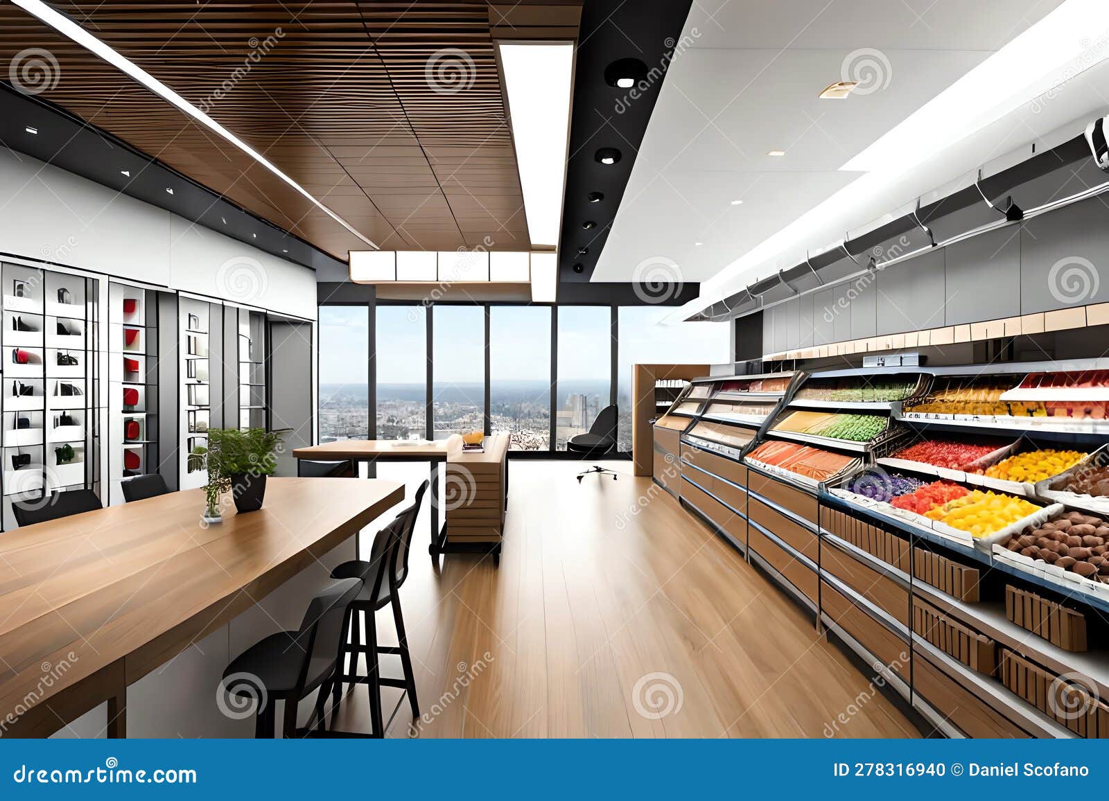 Cctv Observation Camera in a Supermarket -. Generative AI Stock ...