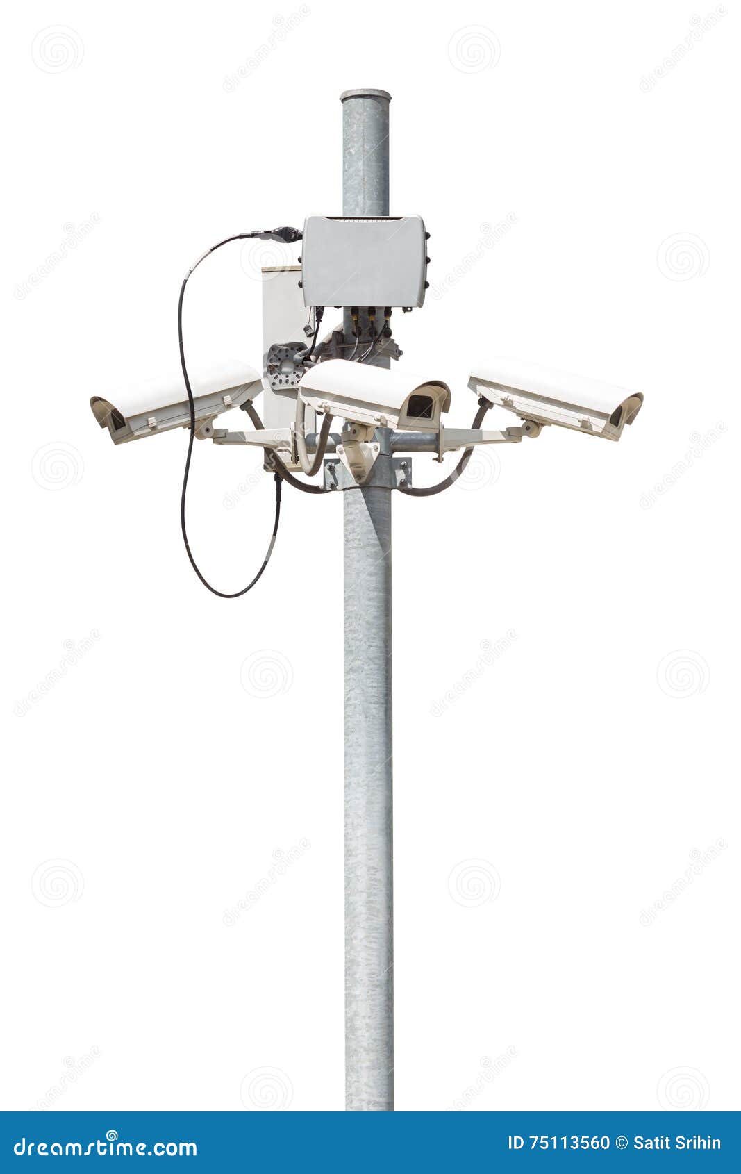 Cctv Pillar Isolated White Stock Photos - Free & Royalty-Free Stock ...