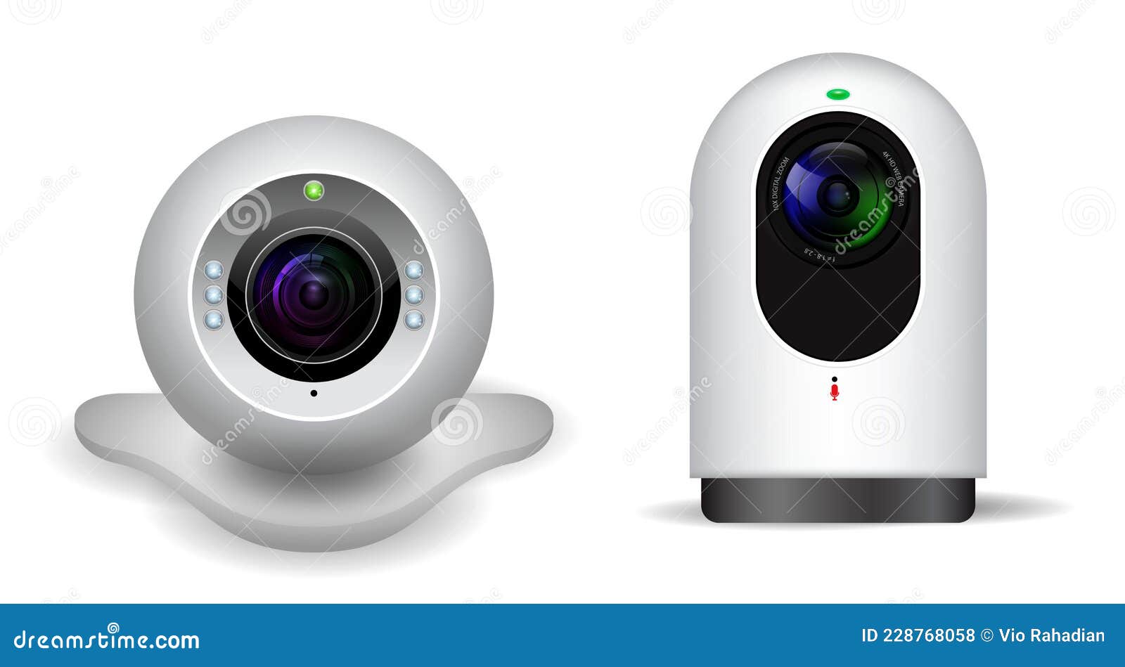 Realistic Personal Computer Webcam Isolated. Stock Vector ...