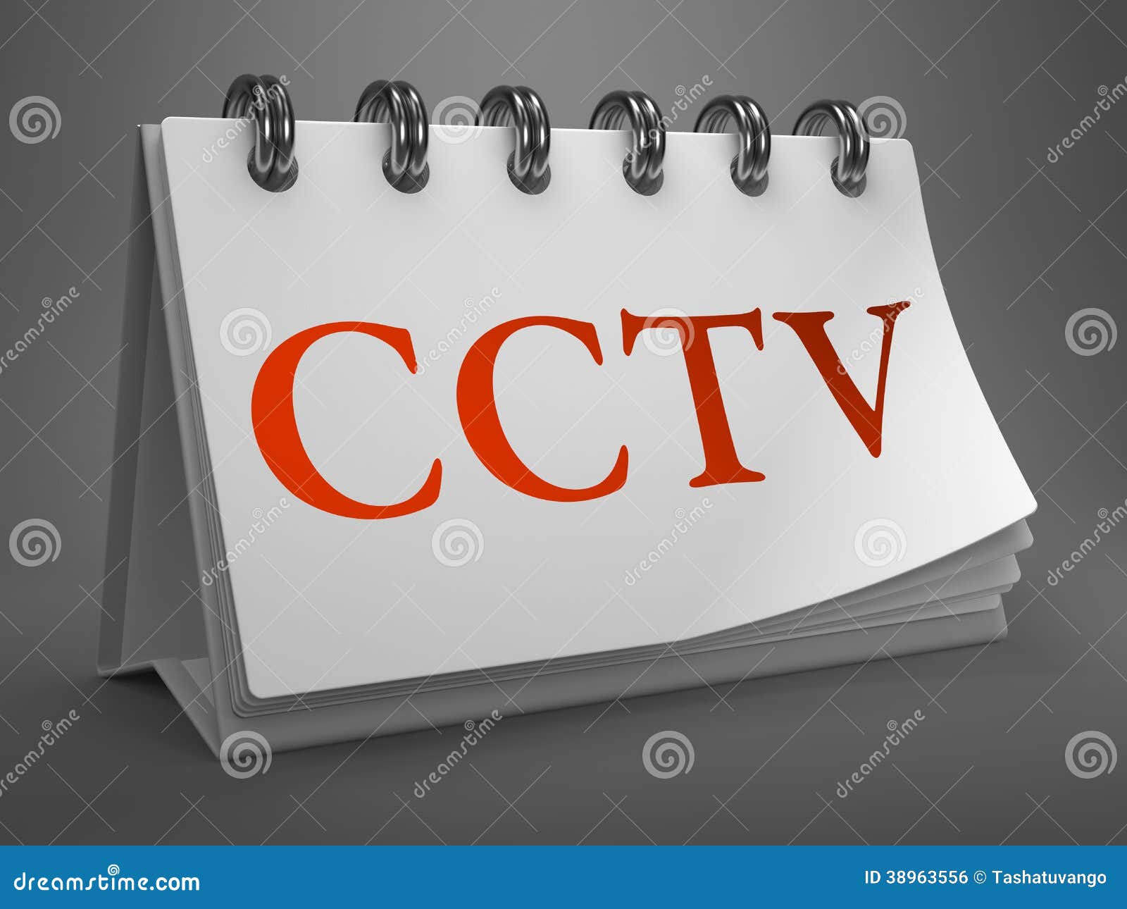 CCTV - Red Word on Desktop Calendar. Stock Illustration - Illustration ...