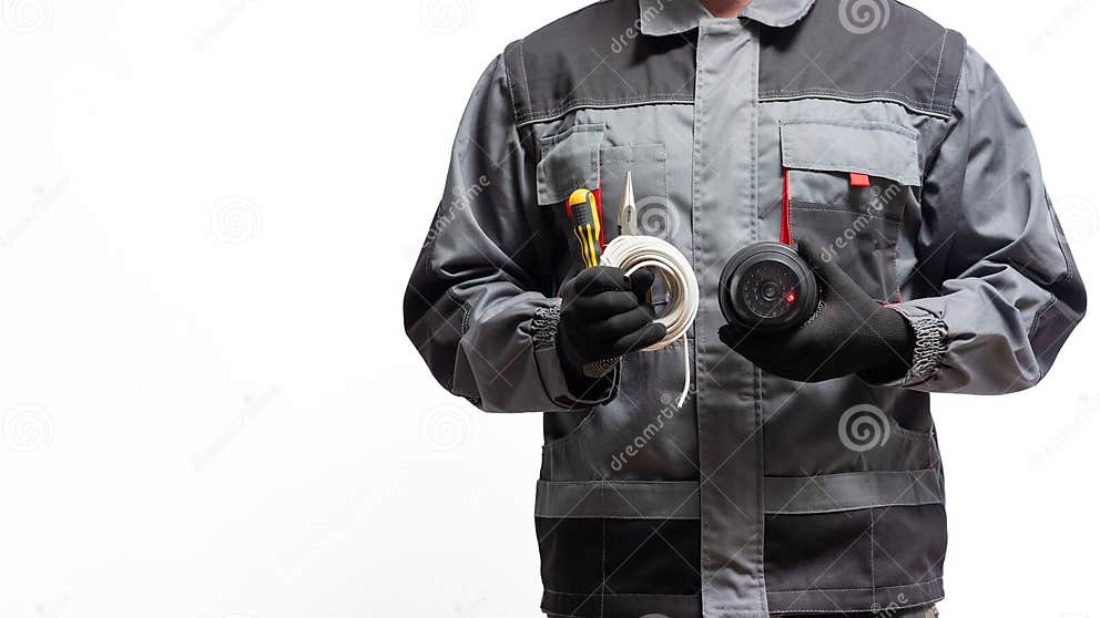 CCTV security camera stock image. Image of cctv, hand - 246353337