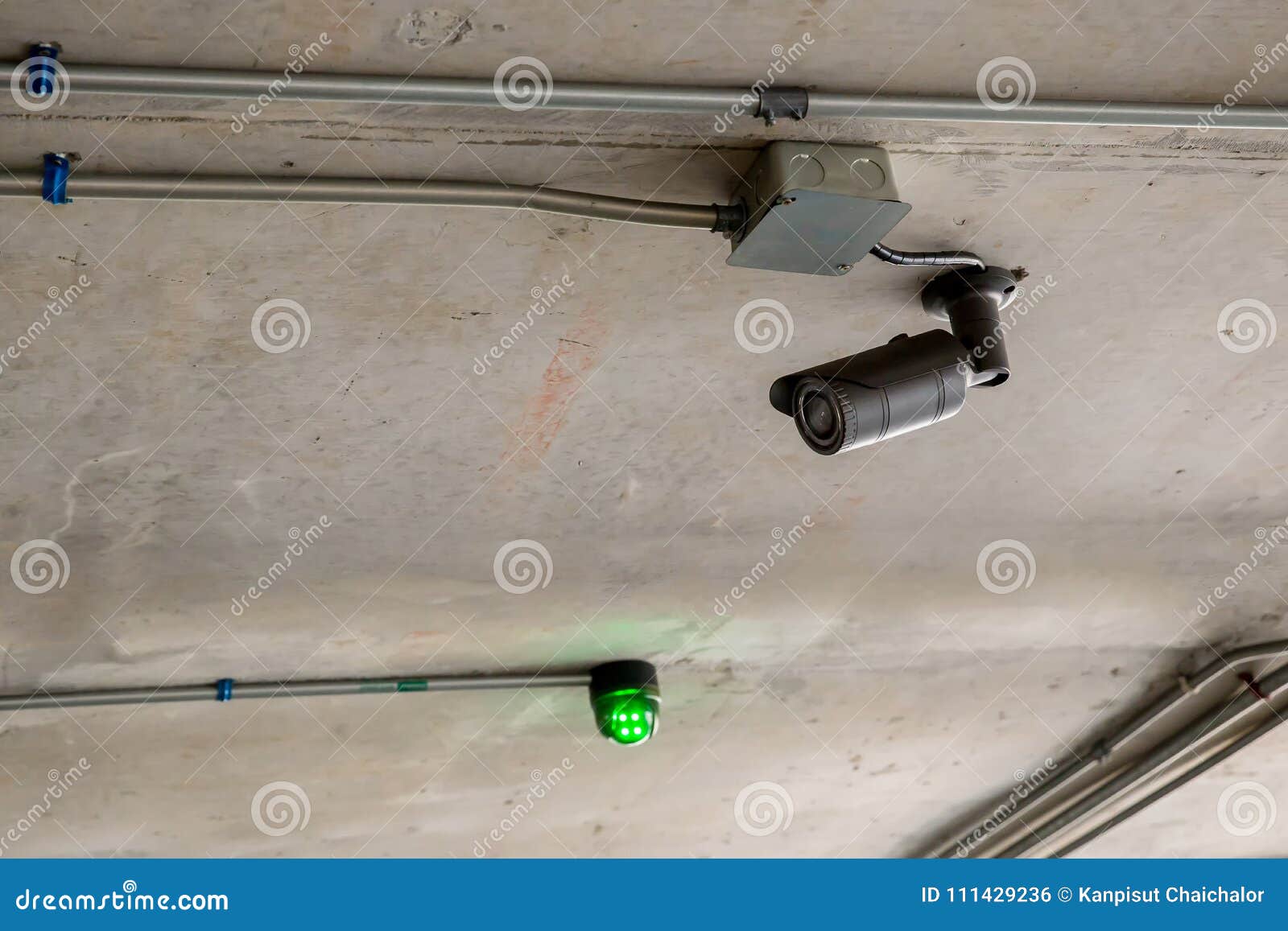 CCTV Security Camera.closed Circuit Camera Surveillance on Pole of ...