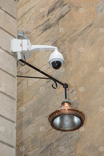 CCTV Security Camera Front of Ancient Historical Building Stock Image ...