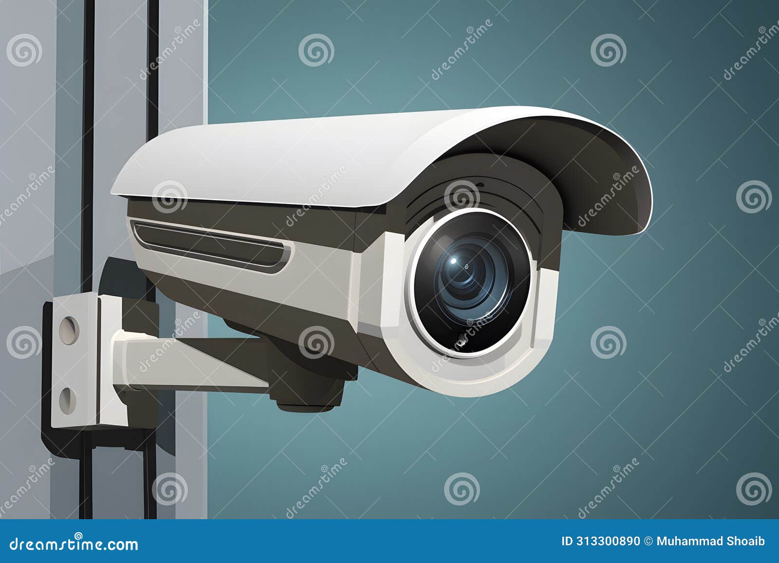 CCTV Security Camera on Gray Background, 3D Rendering, Free Stock ...