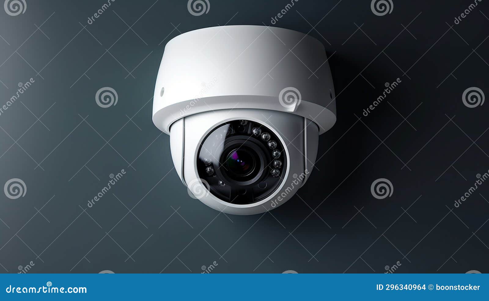 CCTV Security Camera on Gray Background for Safety. AI Generated Stock ...