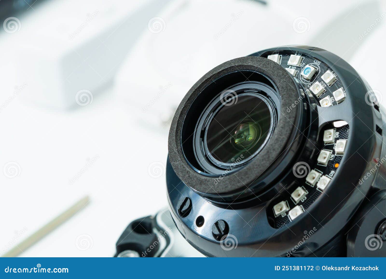 CCTV Security Camera. Home Security Equipment. Close-up Stock Photo ...