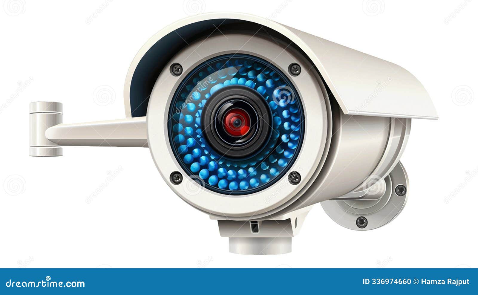 CCTV Security Camera Hyper Realistic Highly Detailed Isolated on White ...