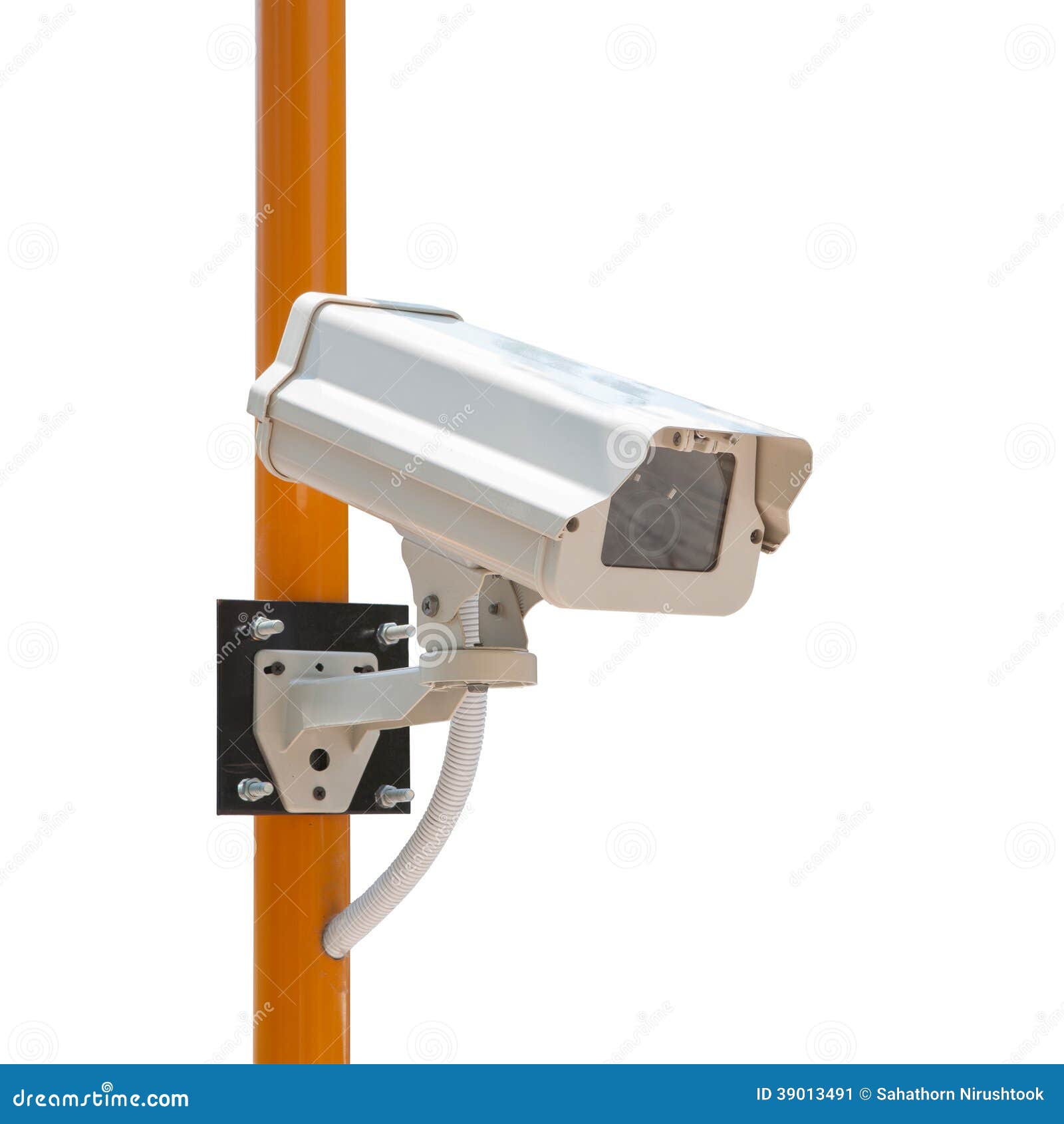 CCTV Security Camera with Installation Stock Image - Image of lens ...