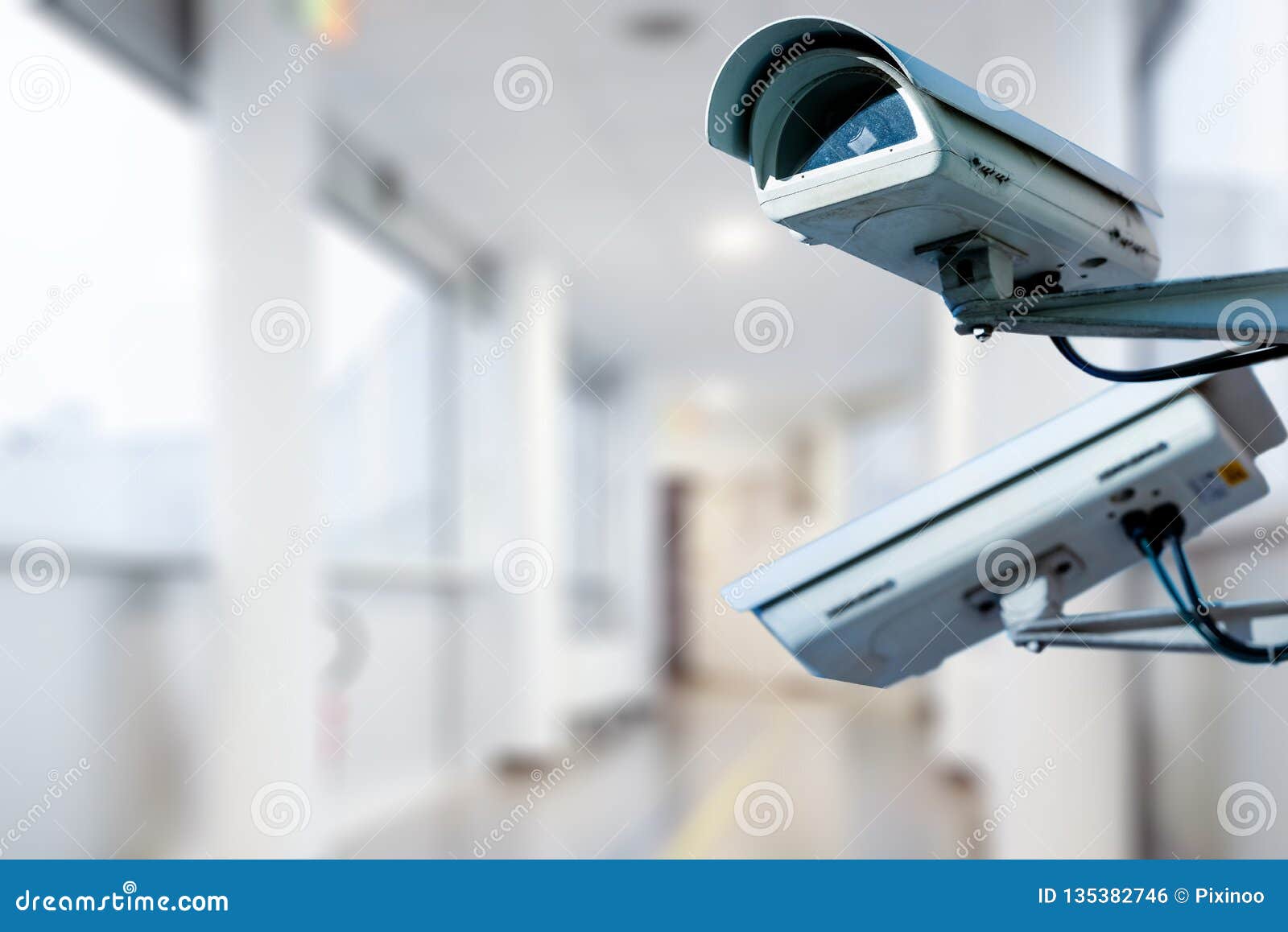 CCTV Security Camera Operating in Hospital Stock Photo - Image of ...