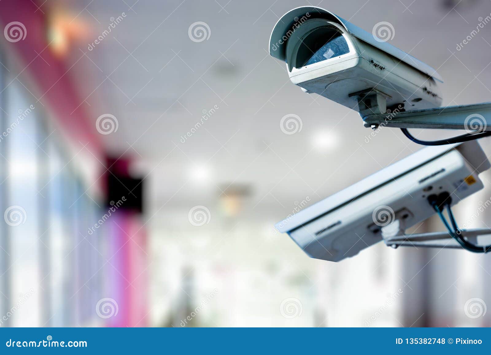 CCTV Security Camera Operating in Hospital Stock Photo - Image of alarm ...