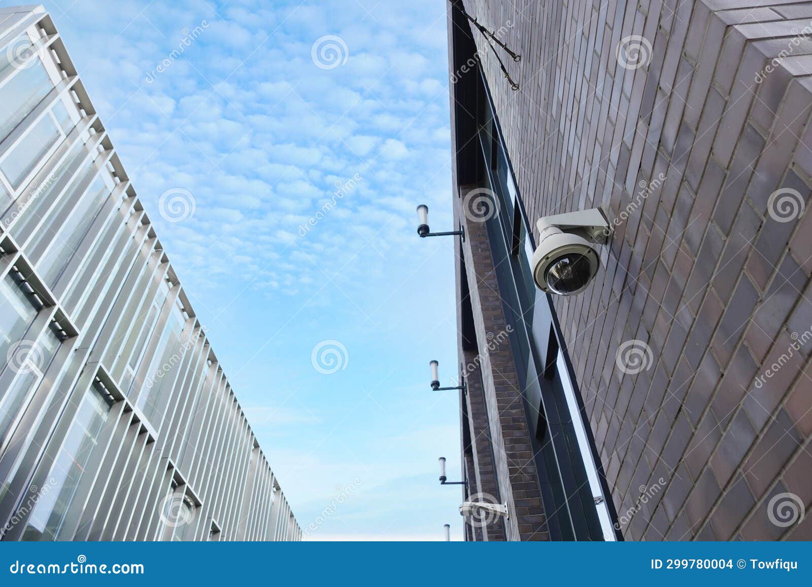 CCTV Security Camera Operating on Modern Buildings Stock Photo - Image ...