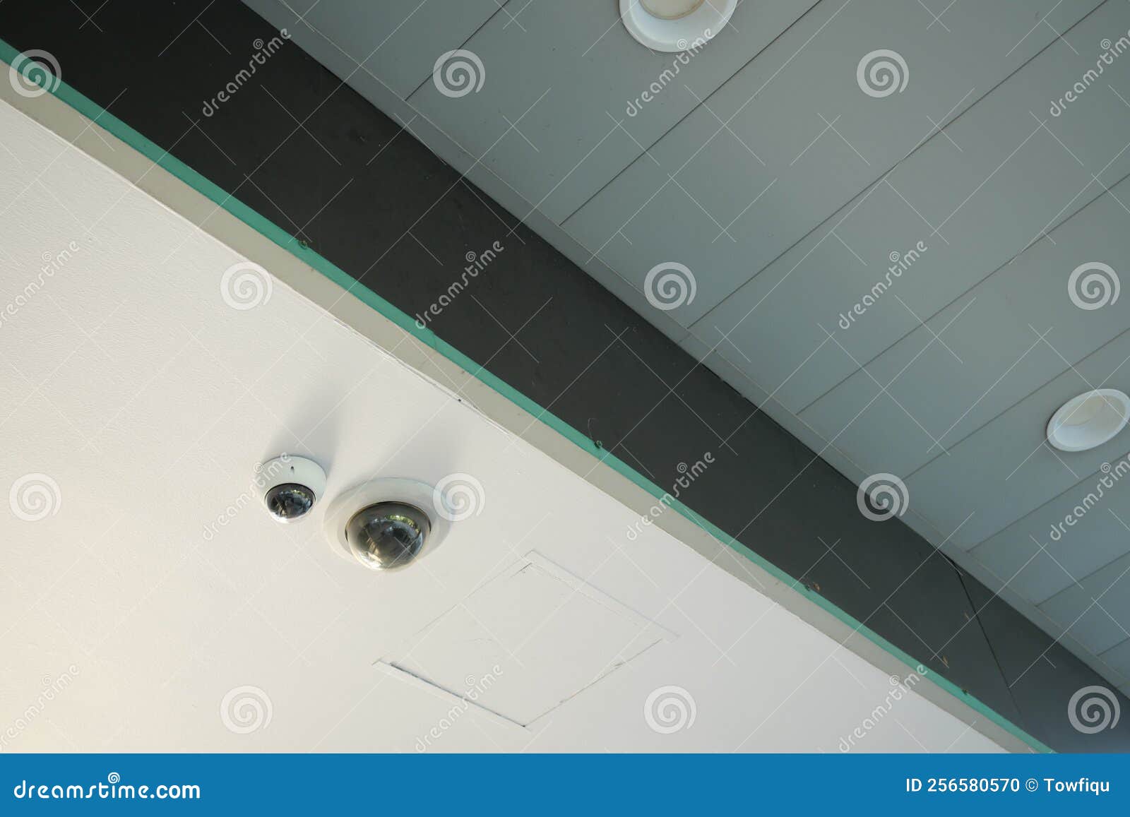 CCTV Security Camera Operating Outdoor Stock Photo - Image of view ...