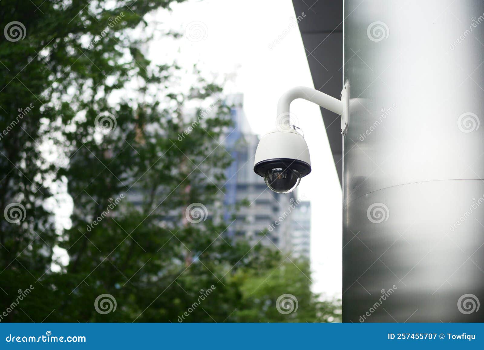 CCTV Security Camera Operating Outdoor Stock Image - Image of alarm ...