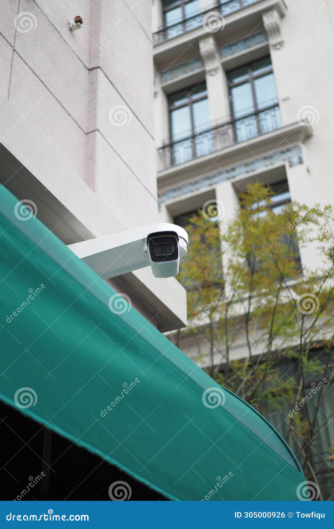 CCTV Security Camera Operating Outdoor Stock Photo - Image of property ...