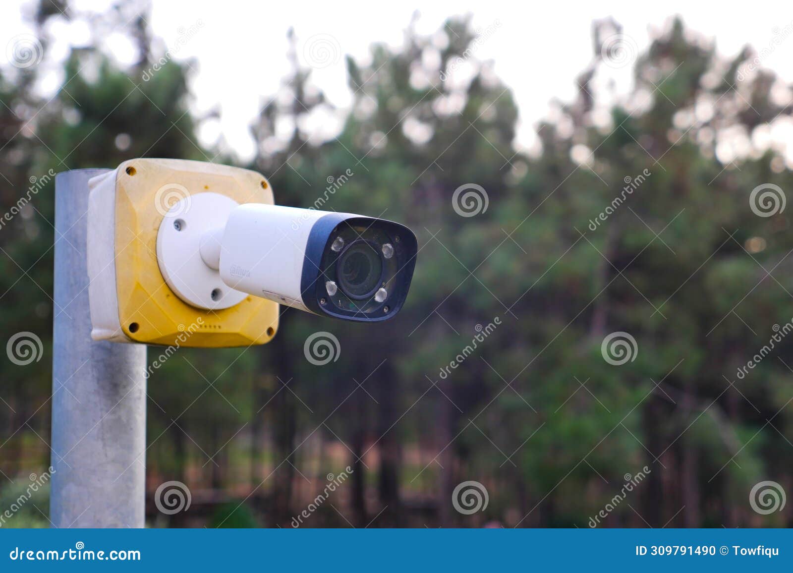 CCTV Security Camera Operating Outdoor Stock Photo - Image of alarm ...