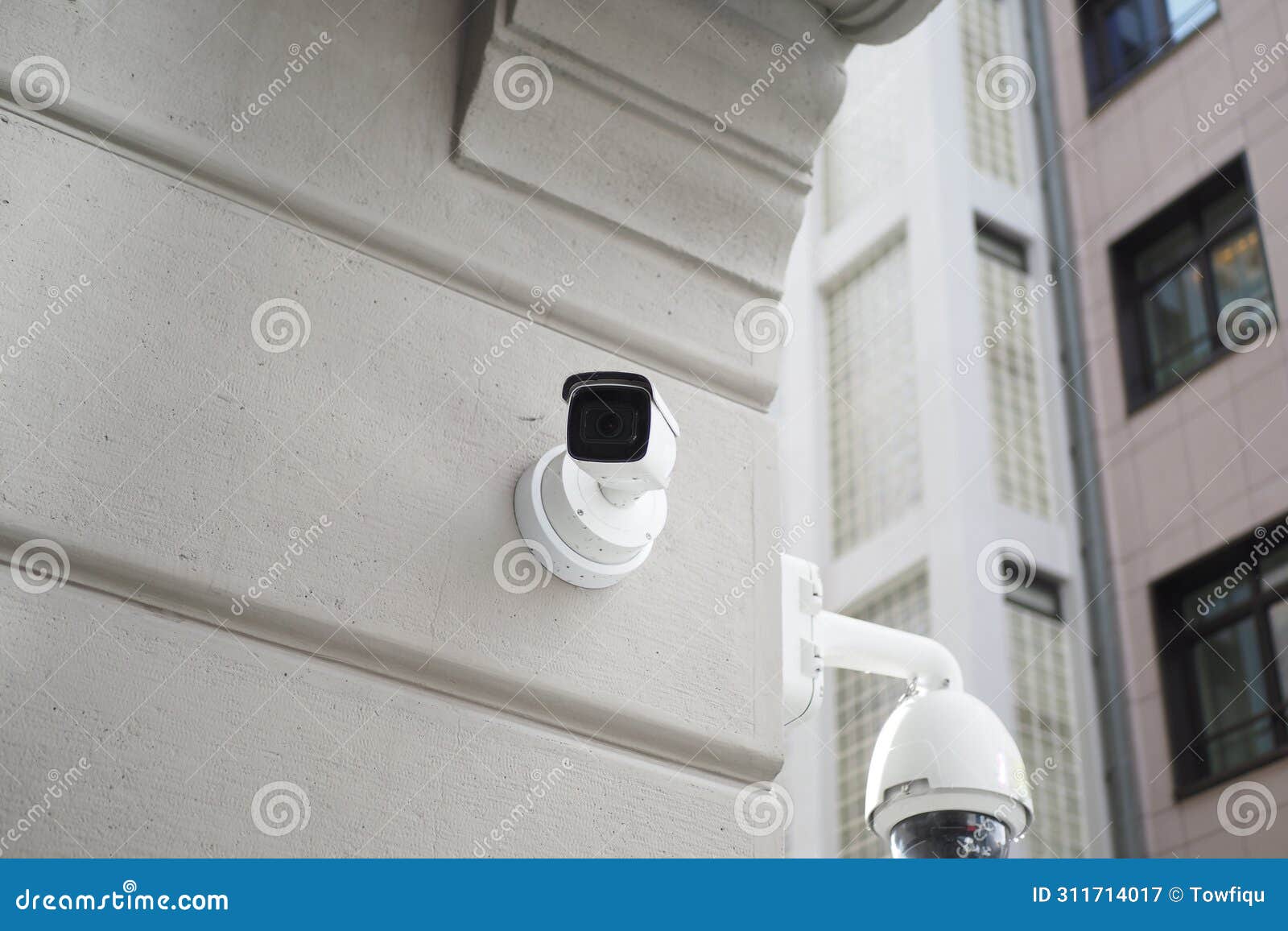 CCTV Security Camera Operating Outdoor Stock Image - Image of safe ...