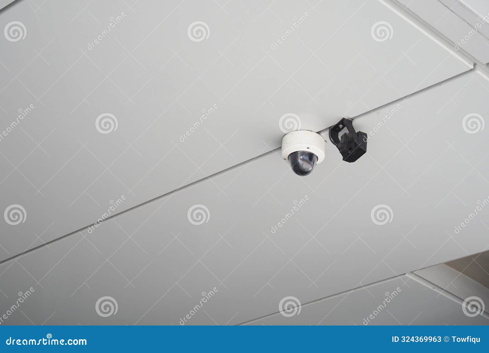 CCTV Security Camera Operating Outdoor Stock Image - Image of guard ...