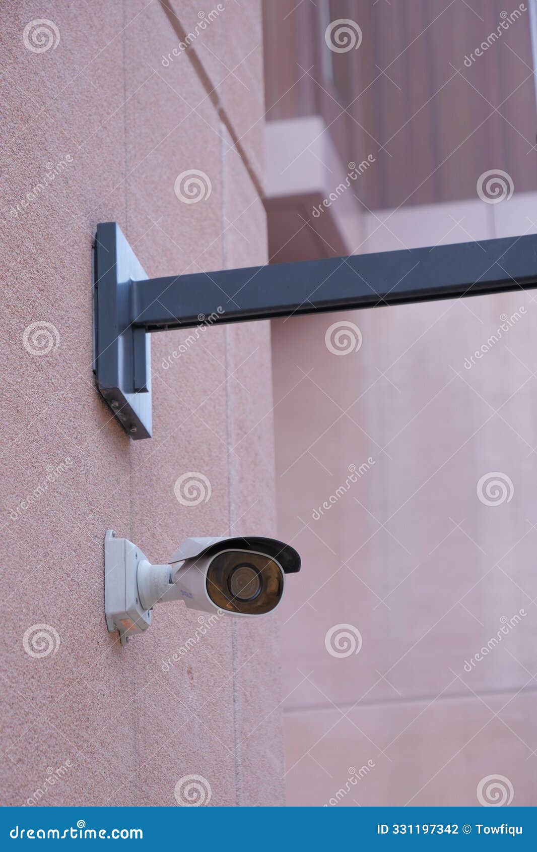 CCTV Security Camera Operating Outdoor Stock Photo - Image of guard ...