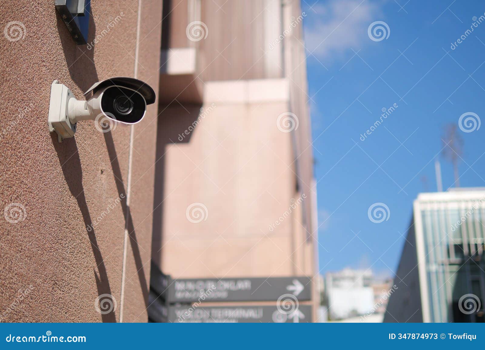 CCTV Security Camera Operating Outdoor Stock Image - Image of safety ...