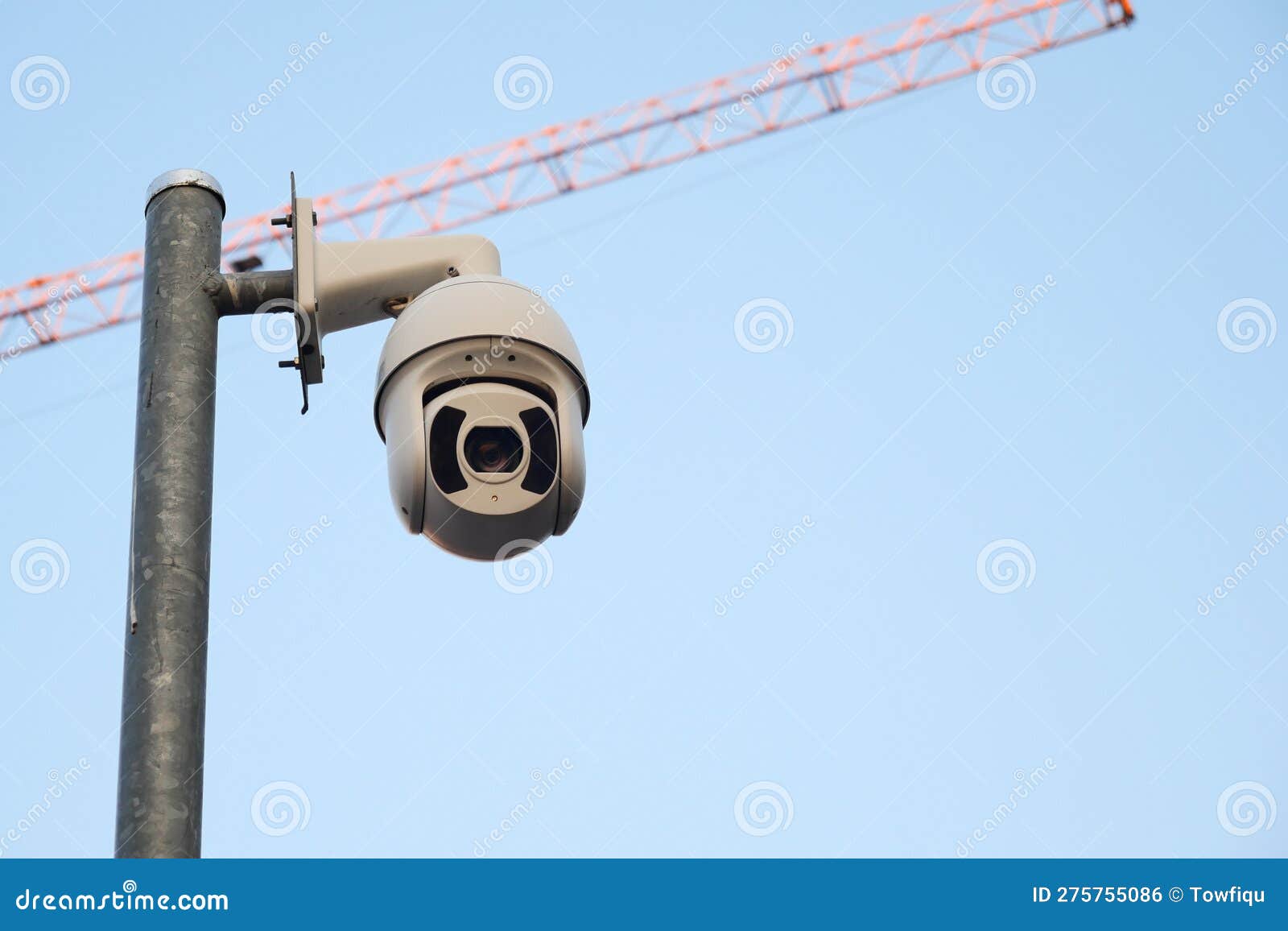 CCTV Security Camera Operating Outdoor Editorial Photo - Image of look ...