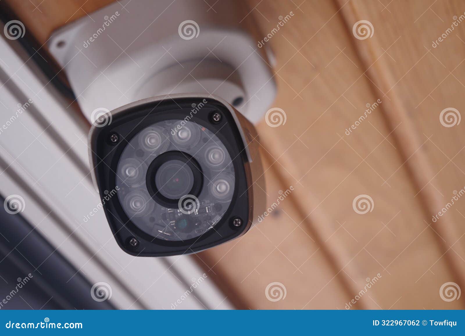 CCTV Security Camera Operating Outdoor Stock Photo - Image of security ...