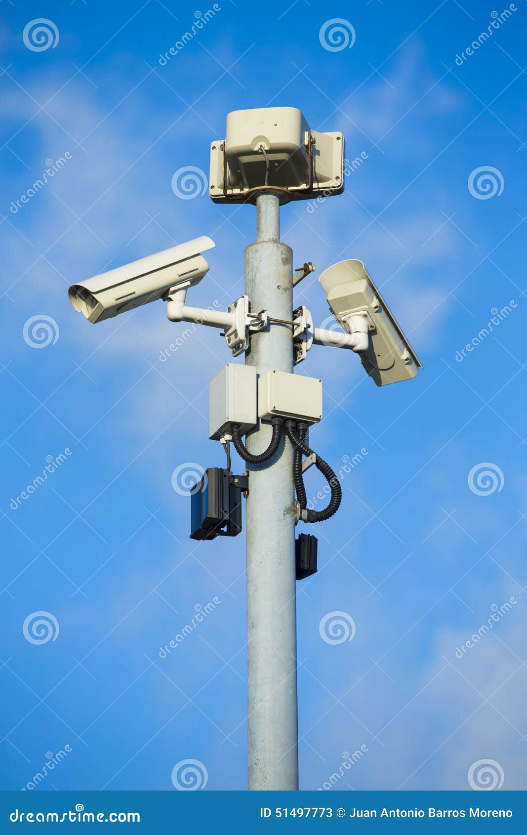 CCTV security camera stock image. Image of infrastructure - 51497773