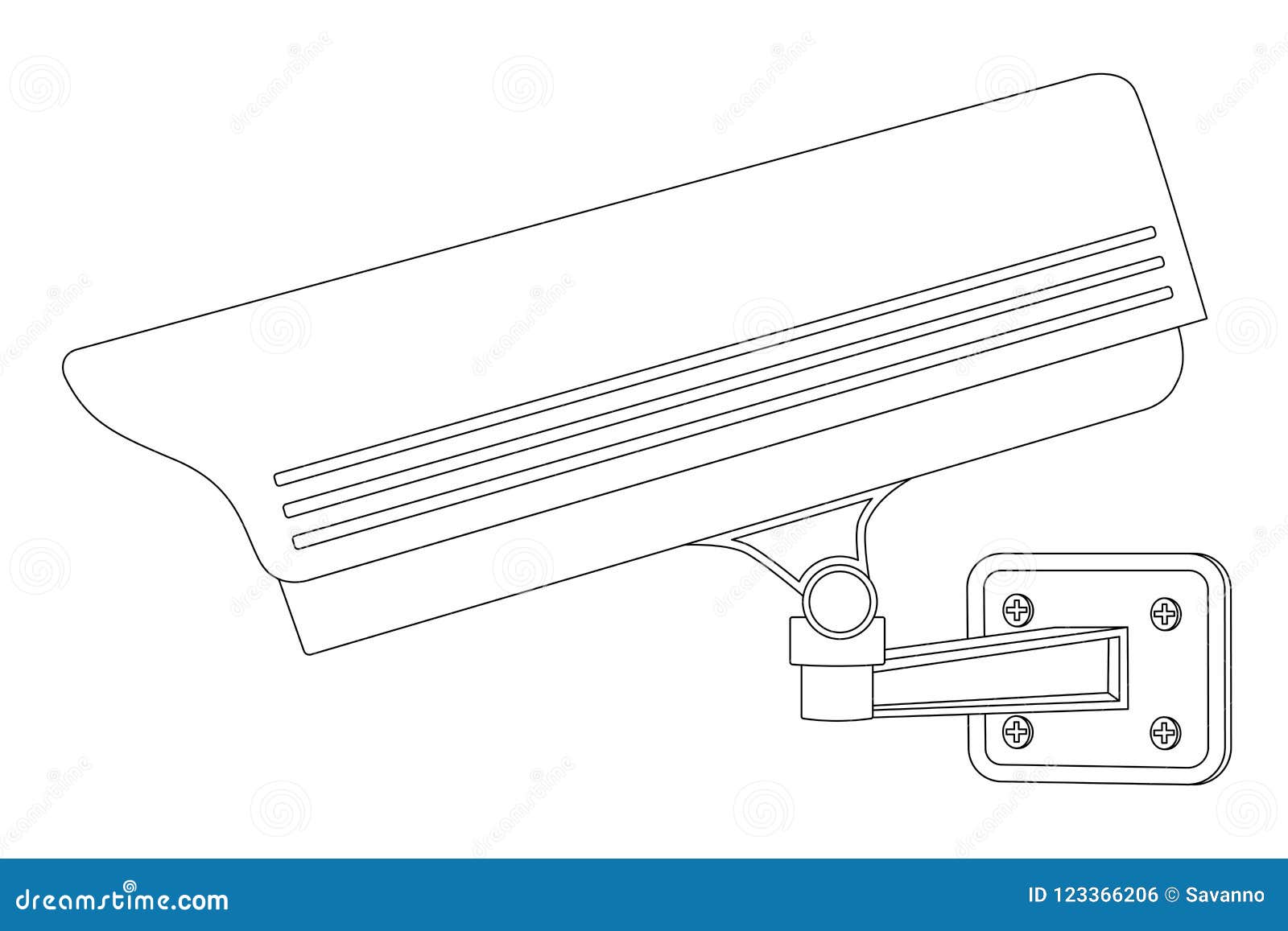 CCTV Security Camera. Side View Stock Vector - Illustration of camera ...