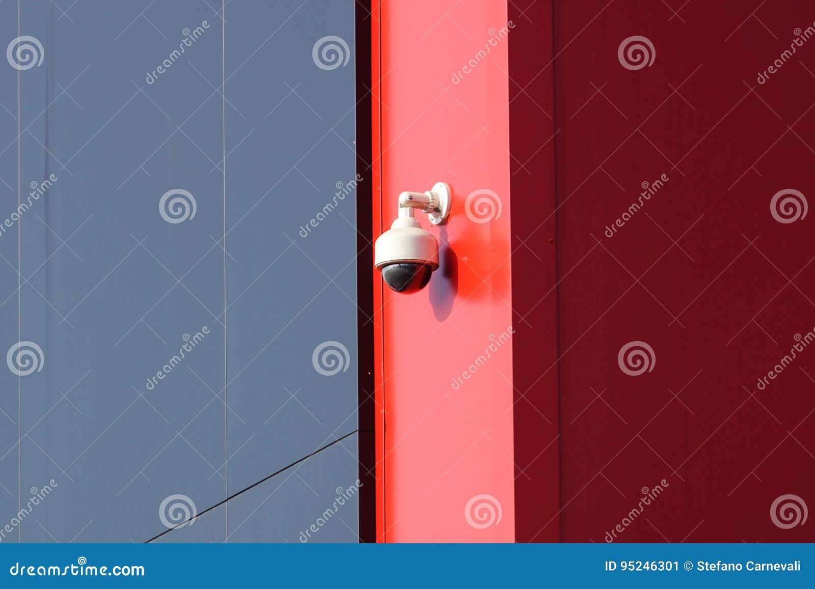 CCTV Security Camera and Surveillance on Metal Structure Stock Image ...