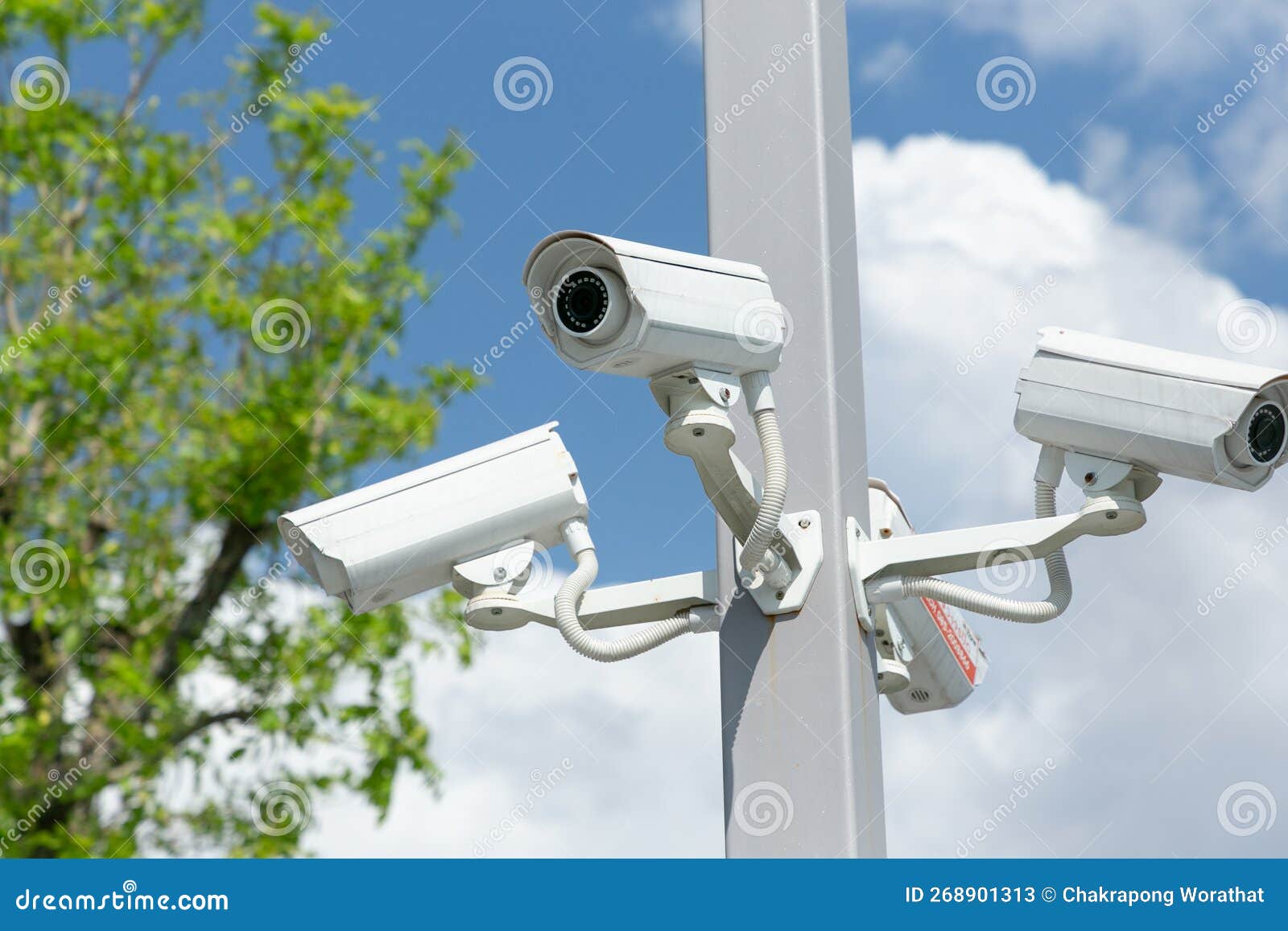 CCTV Security Camera Surveillance System Outdoor Public Stock Image ...