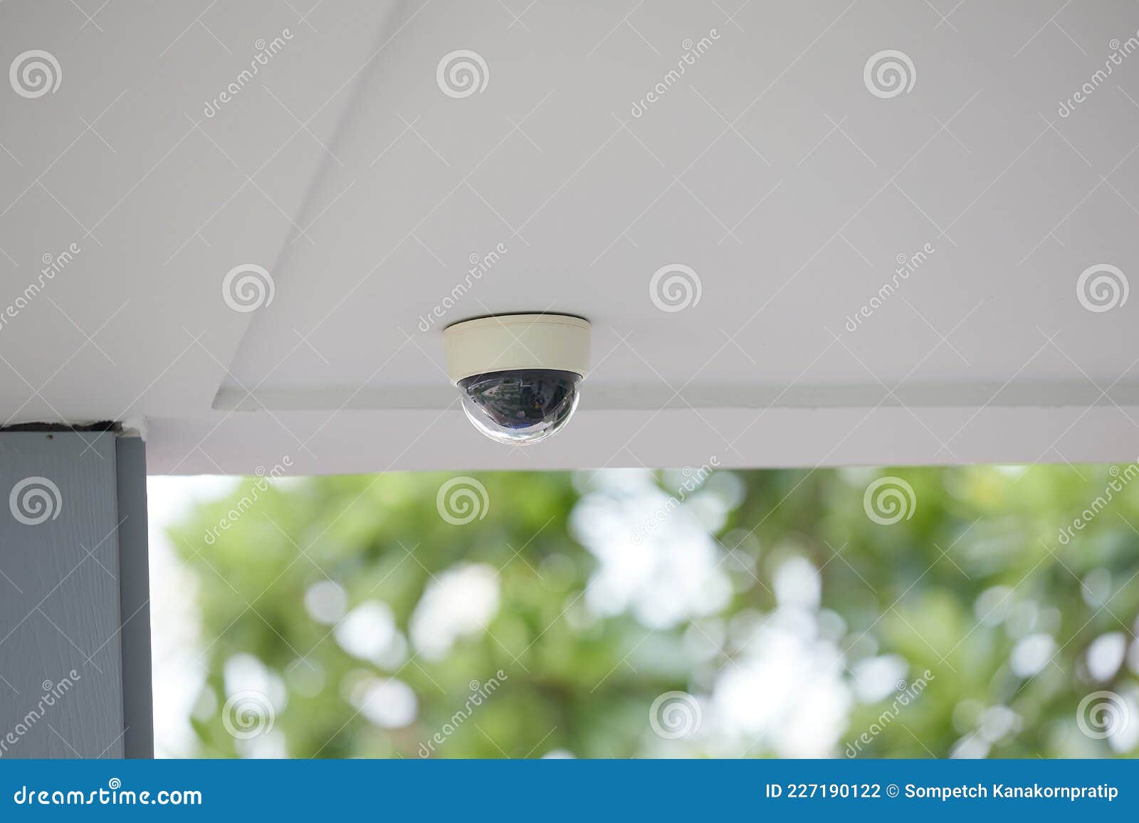 CCTV Security Camera, Surveillance Camera on White Ceiling. Stock Photo ...