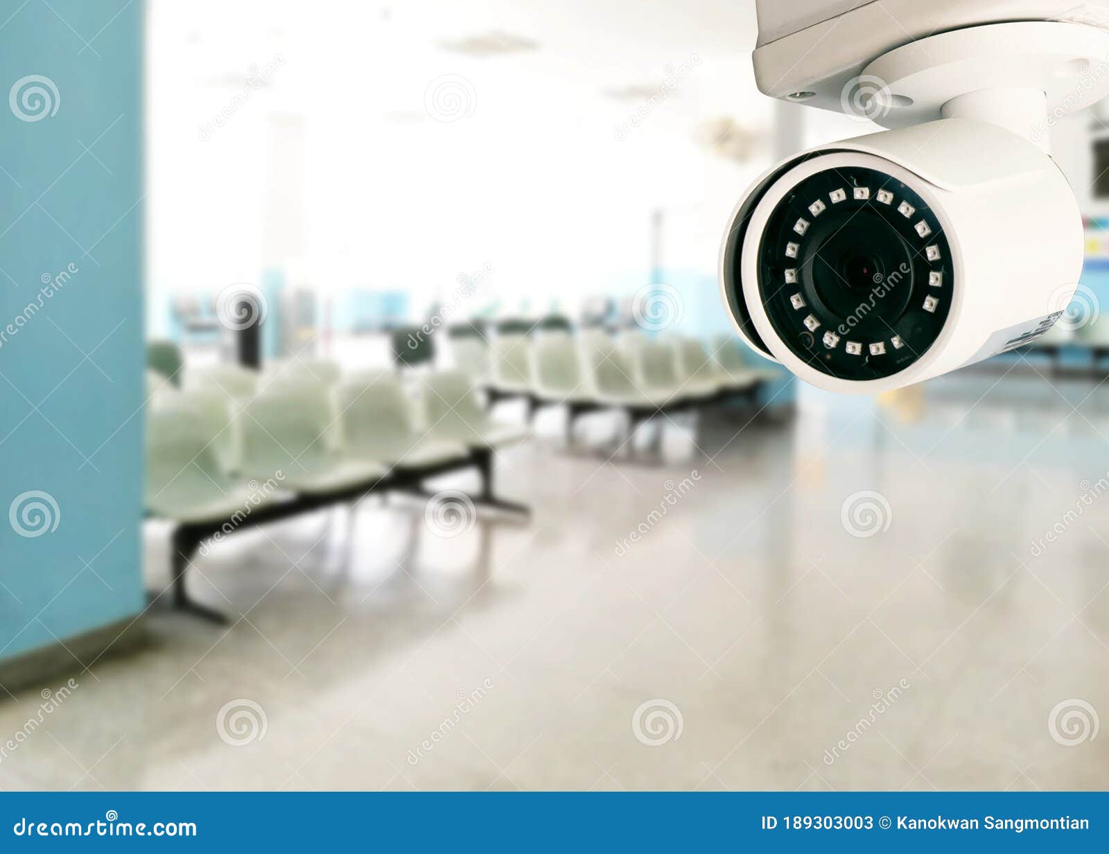 CCTV, Security Camera System Operating in Hospital Stock Image - Image ...