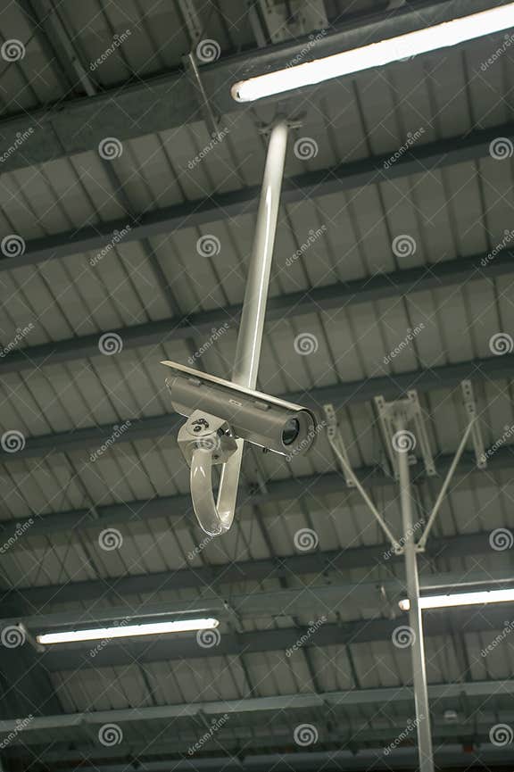 Cctv Security Camera at a Train Terminal at Night Time at Train Station ...