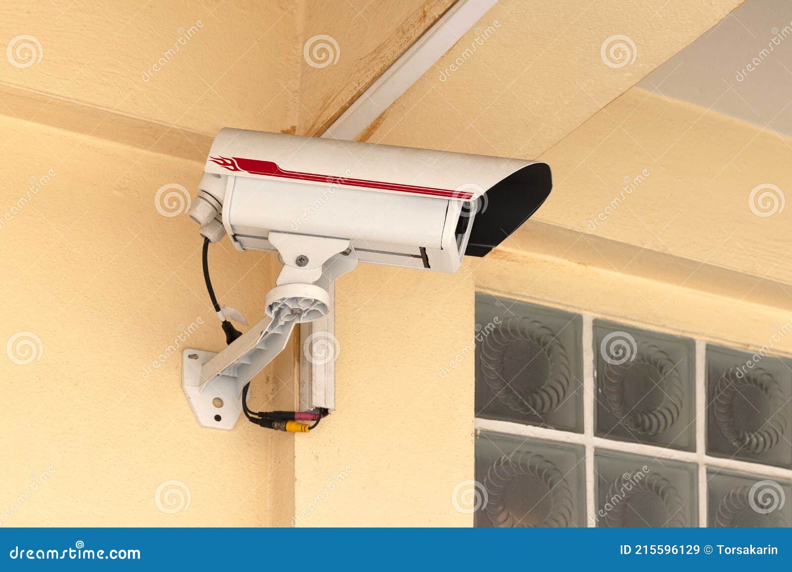 Cctv Security Camera Under the House Building Stock Image - Image of ...