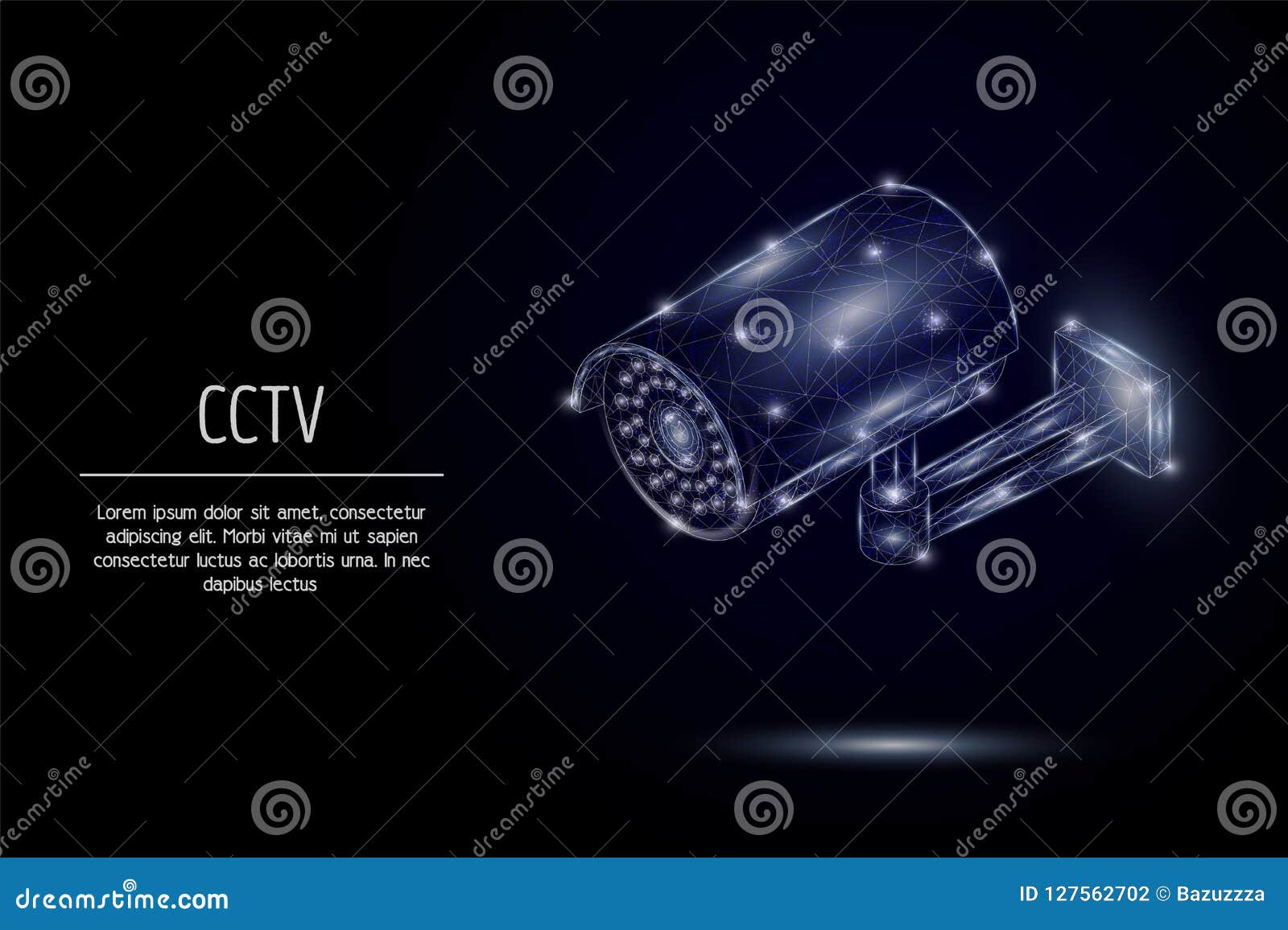 CCTV Security Camera Vector Geometric Polygonal Background Stock Vector ...