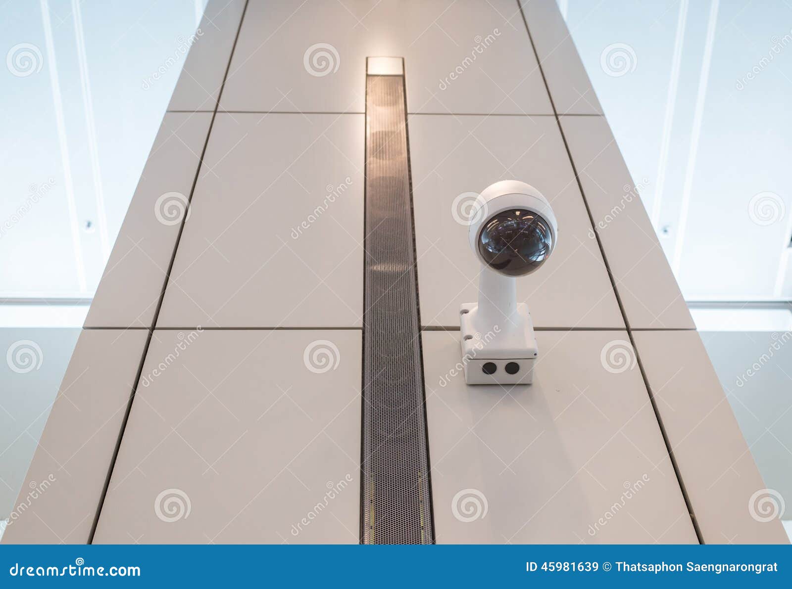 CCTV Security Camera Wall Ceiling Stock Image - Image of security ...