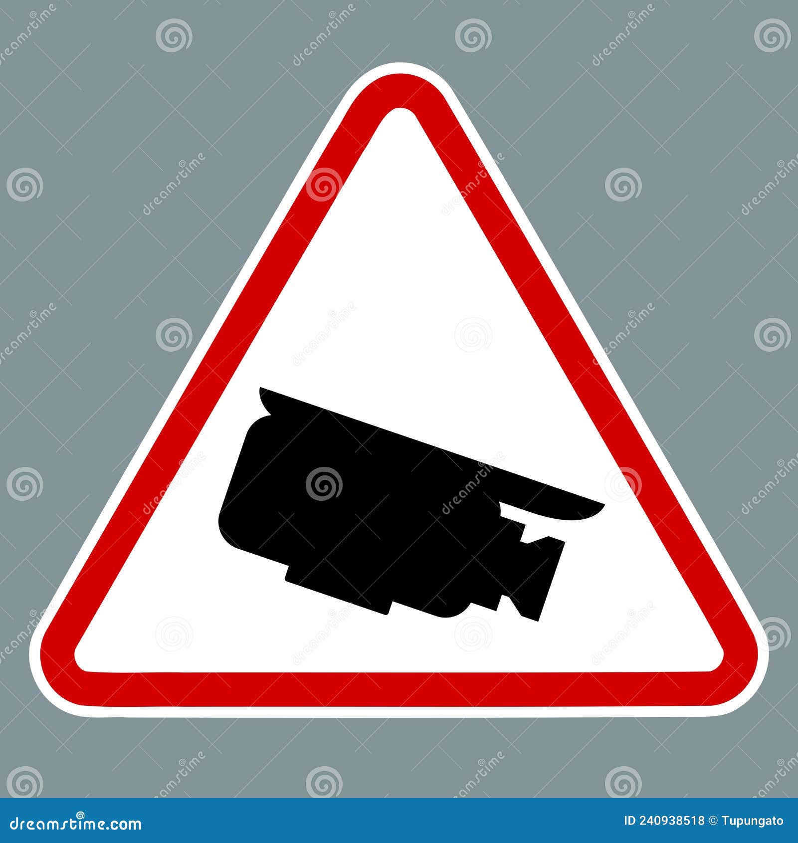 CCTV Security Camera Warning Sign Stock Vector - Illustration of ...