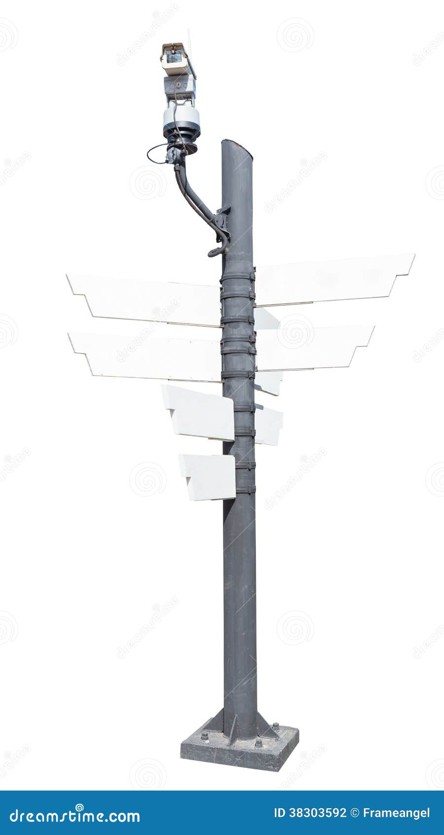CCTV Security Camera Wireless and Blank Signboard Stock Photo - Image ...
