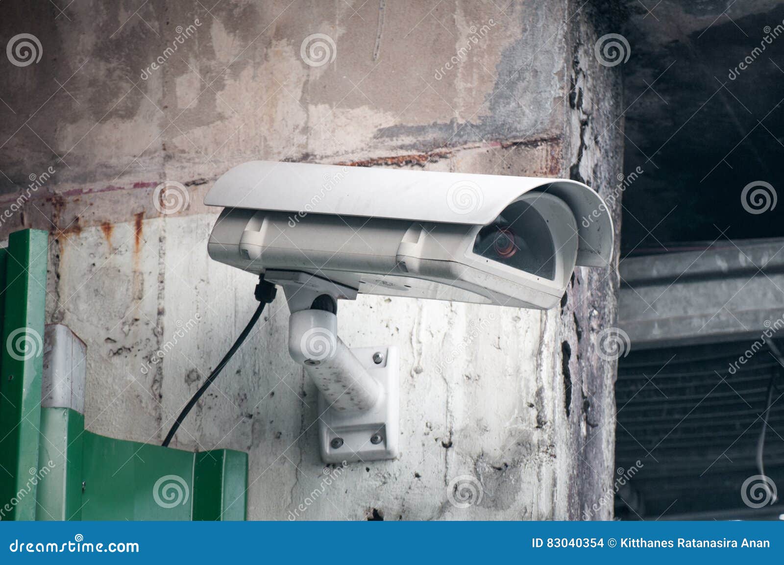 CCTV Security Cameras Outside the White Building Stock Photo - Image of ...