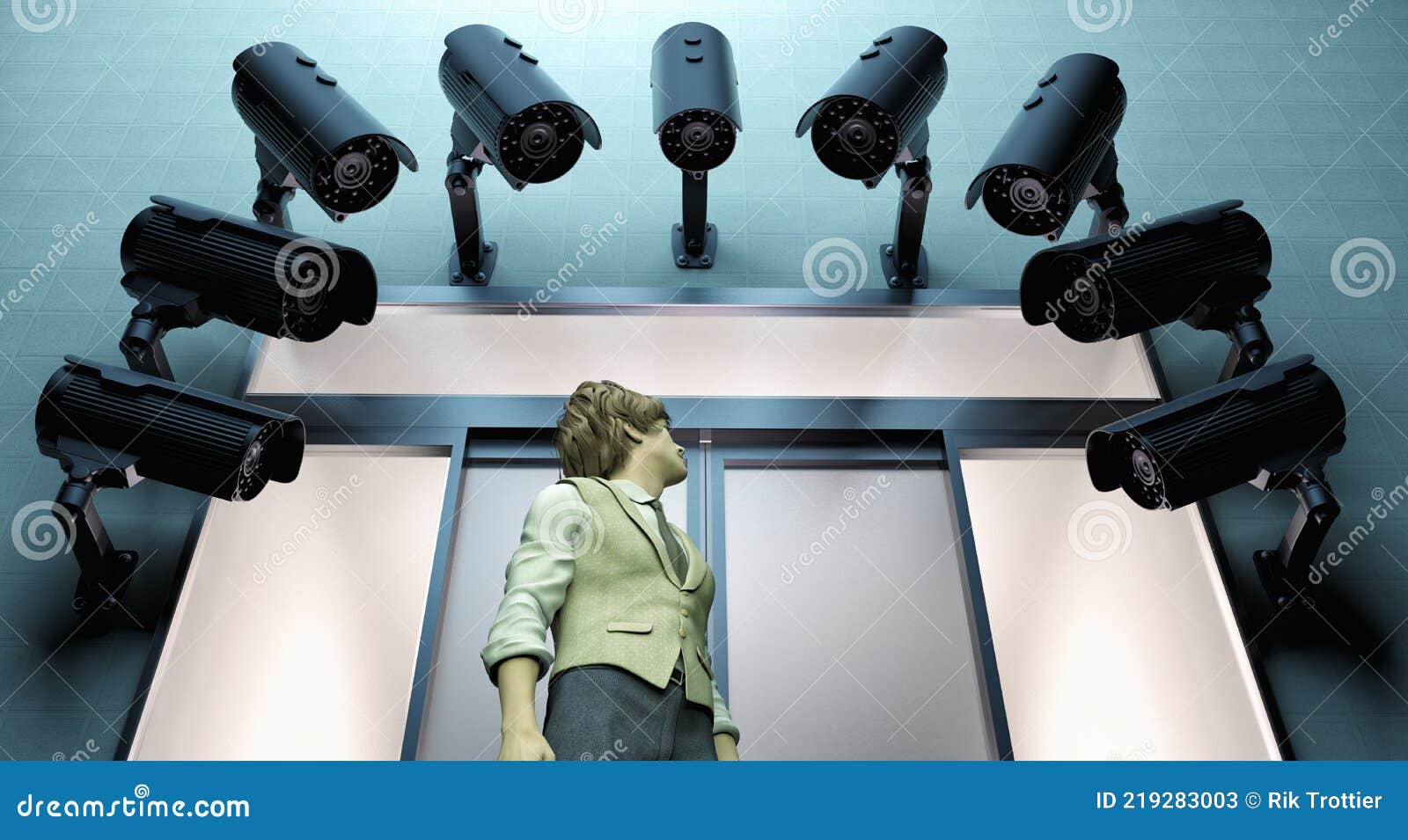 Cctv security cameras stock illustration. Illustration of trust - 219283003