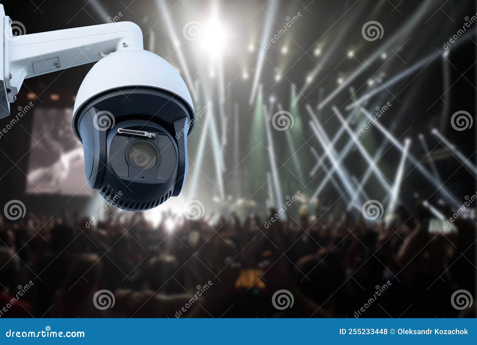 CCTV Security Concert Entertainment on Blurry Background. Stock Photo ...
