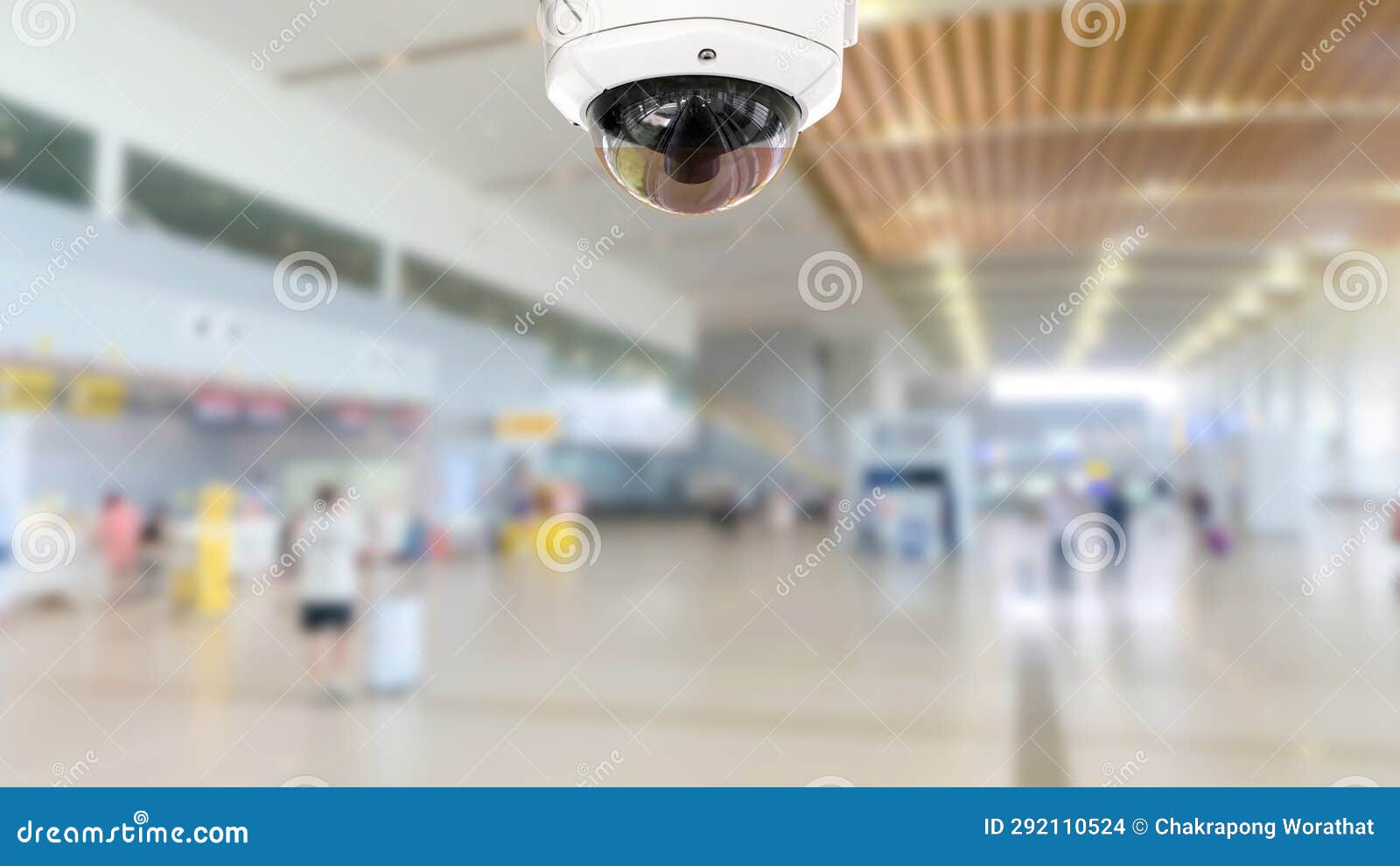 CCTV Security Recording Inside the Airport Terminal To the Various ...