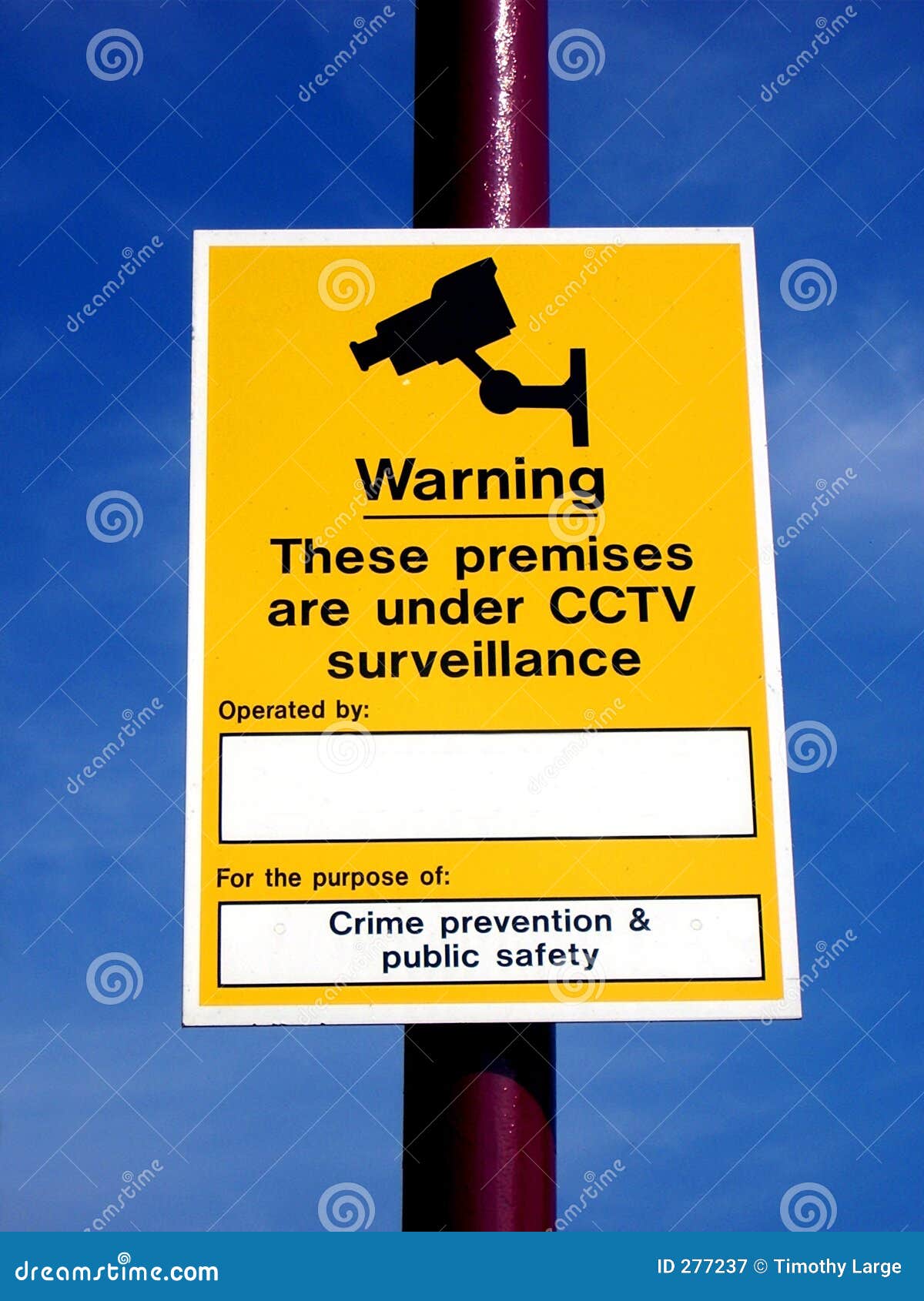 CCTV Warning Signage, England Royalty-Free Stock Photo | CartoonDealer ...