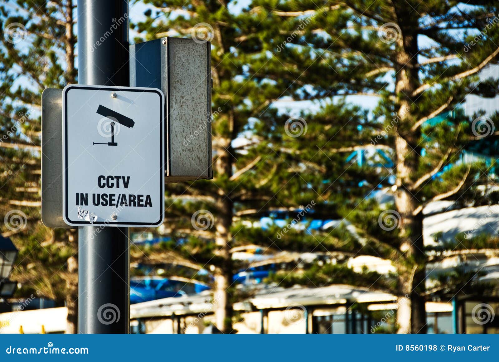 CCTV Sign stock photo. Image of road, monitoring, brother - 8560198