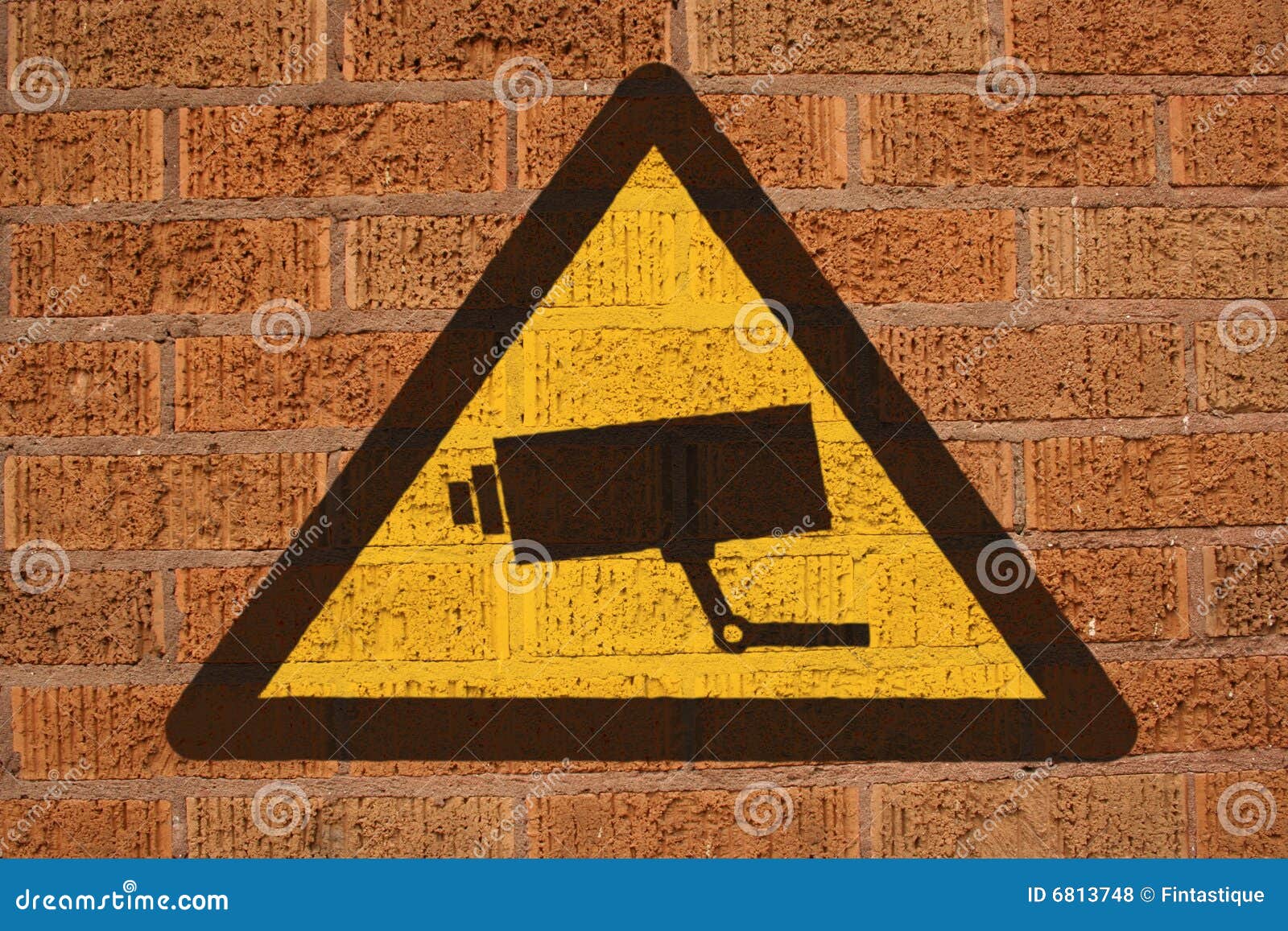 Cctv Sign Symbol In Circle Triangle And Blue Graphic Set Yellow Sticker ...