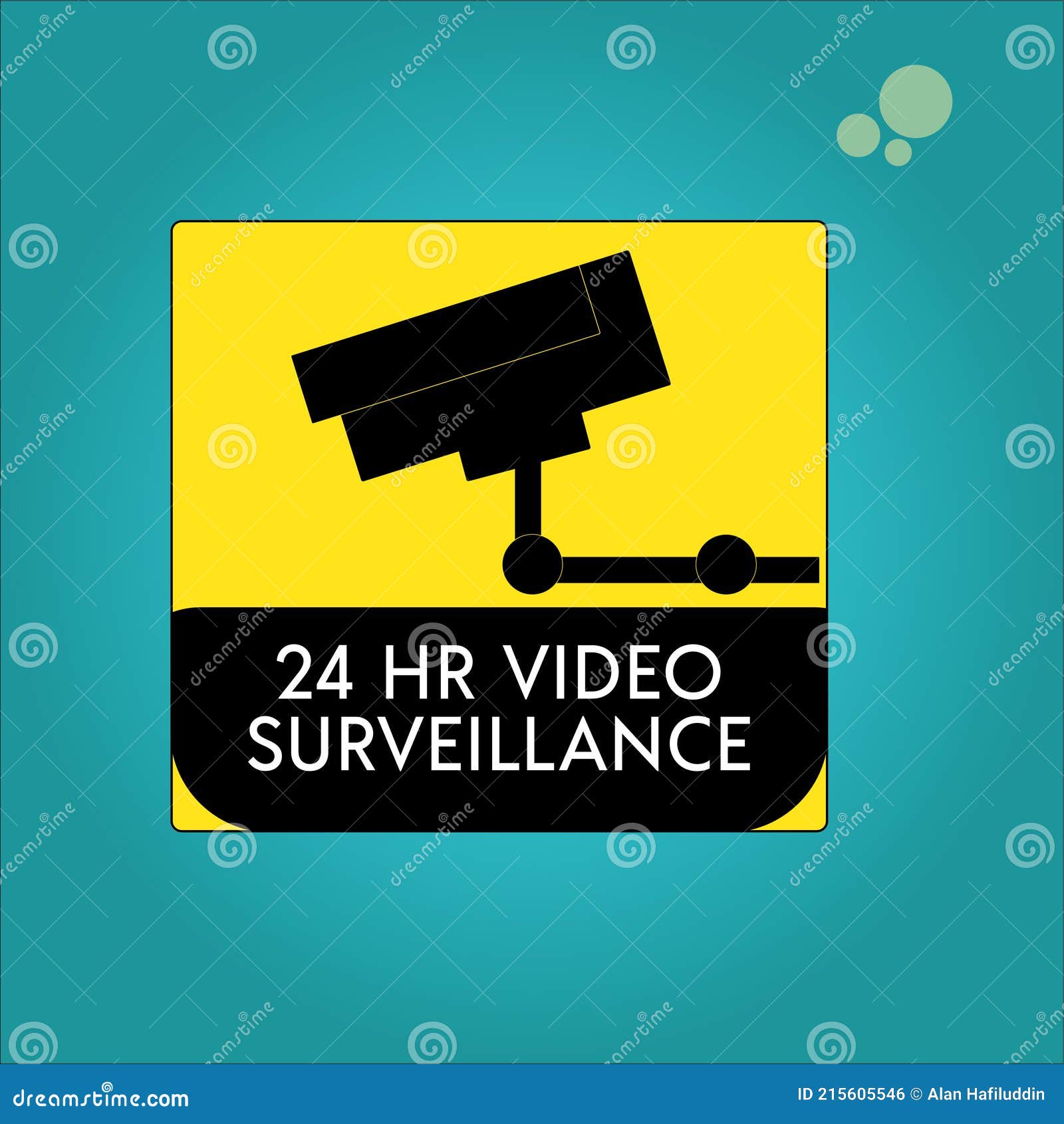 Cctv Sign, Security Camera Stickers. Vector Ilustration Stock Vector ...