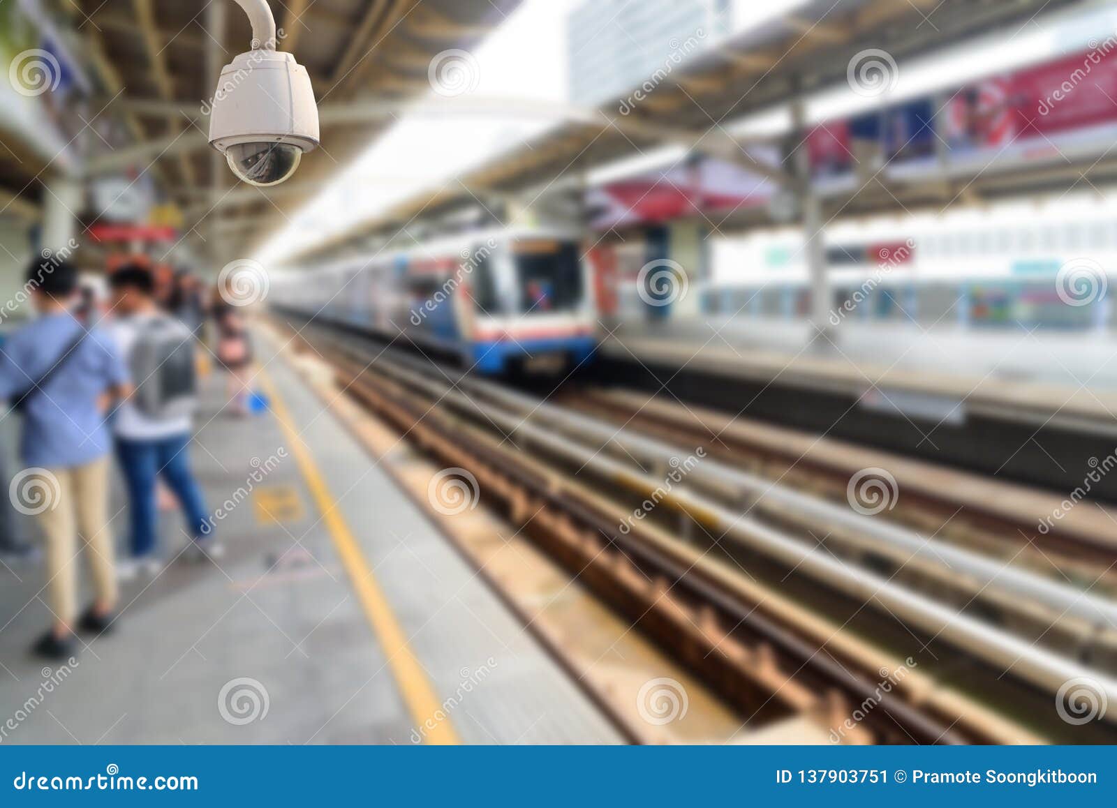 CCTV in Sky Train Terminal Gate Stock Image - Image of surveillance ...