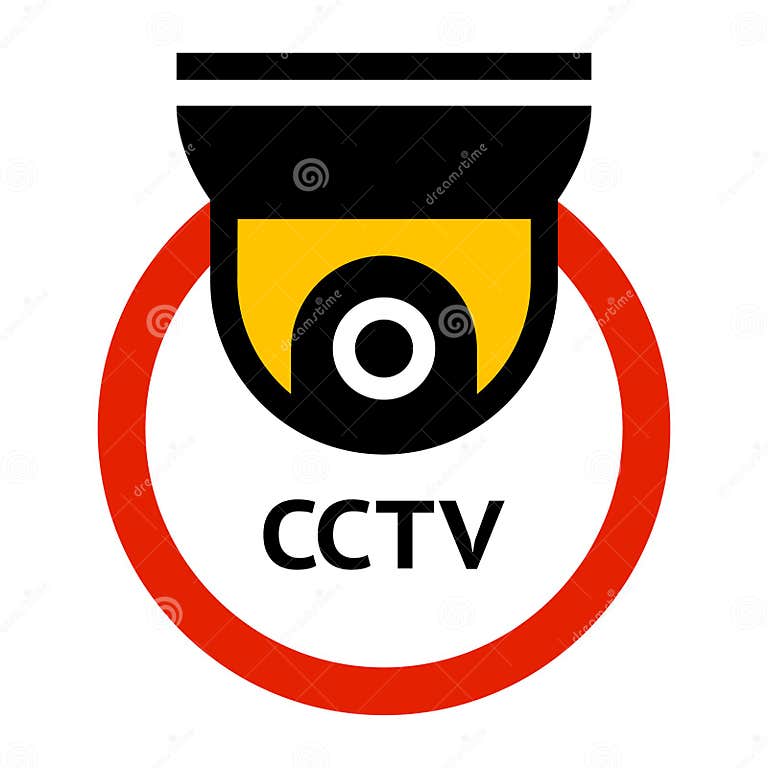 CCTV Sticker, Video Surveillance Stock Vector - Illustration of alert ...