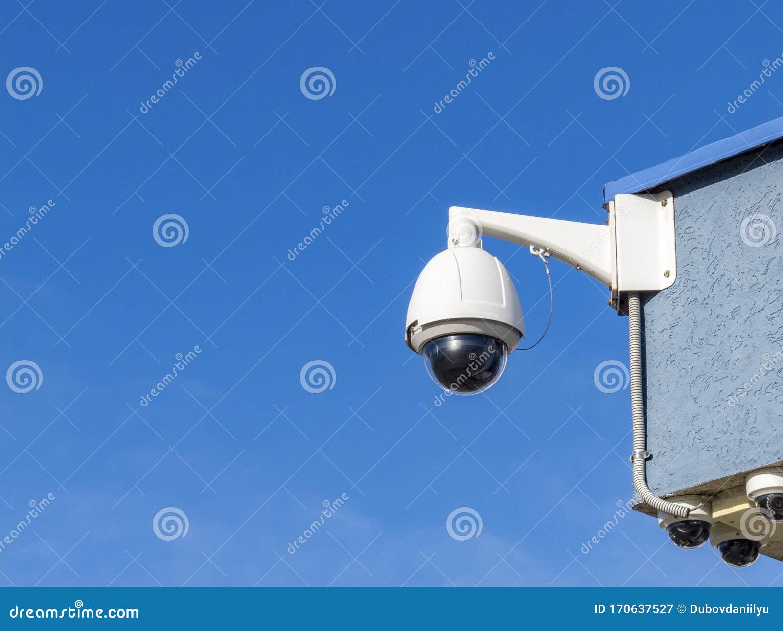 CCTV Surveillance Camera in the Area, Security Stock Image - Image of ...