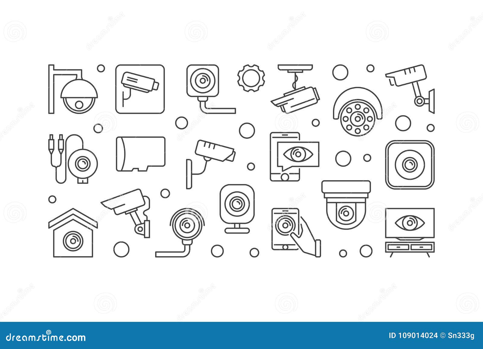 CCTV and Surveillance Camera Vector Horizontal Banner Stock Vector ...