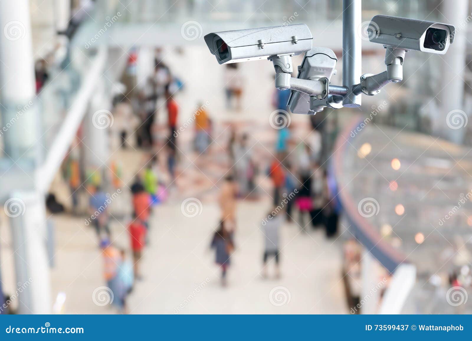 CCTV or Surveillance Camera Recording. Stock Image - Image of people ...